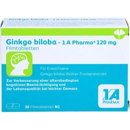 Ginkgo BILOBA-1A Pharma 120 mg Filmtabletten 30 St