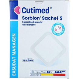 BSN Cutimed Sorbion Sachet S Wundauflage 7,5x7,5 cm 12 St