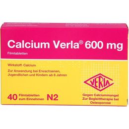 Verla-Pharm Arzneimittel GmbH & Co. KG Calcium Verla 600 mg Filmtabletten 40 St