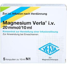 Verla-Pharm Arzneimittel GmbH & Co. KG Magnesium Verla i.v. 20 mmol/10 ml K.z.H.e.Inf.Lsg 5 St