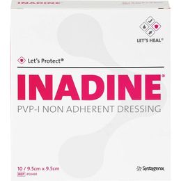 Inadine Salbengaze m.PVP-Iod 9,5x9,5 cm 10 St
