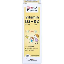 Vitamin D3+K2 MK-7 all trans Family Tropf.z.Einn. 20 ml