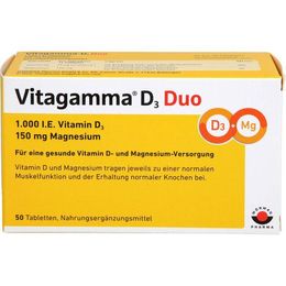 W&Ouml;RWAG PHARMA Vitagamma D3 Duo 1.000 I.E Vit.D3 150mg Magnes.NEM 50 St