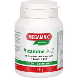 Megamax Vitamine A-Z+Q10+Lutein Tabletten 100 St