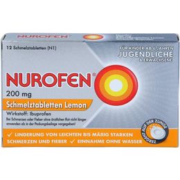 Reckitt Benckiser Deutschland GmbH Nurofen 200 mg Schmelztabletten Lemon 12 St