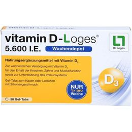 Dr. Loges + Co. GmbH Vitamin D-LOGES 5.600 I.E. Wochendepot Kautabl. 30 St