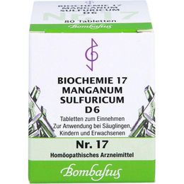 Bombastus Biochemie 17 Manganum sulfuricum D 6 Tabletten 80 St