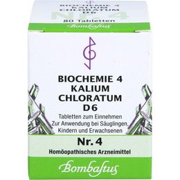 Bombastus Biochemie 4 Kalium chloratum D 6 Tabletten 80 St