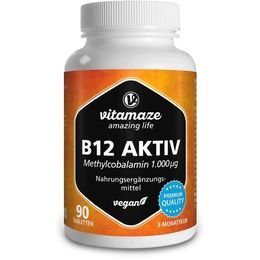 Vitamaze GmbH B12 Aktiv 1.000 &mu;g vegan Tabletten 90 St