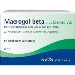 betapharm Macrogol beta plus Elektrolyte Plv.z.H.e.L.z.Einn. 50 St