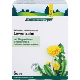 Salus L&ouml;wenzahn Saft Schoenenberger Heilpflanz.S&auml;fte 3X200 ml