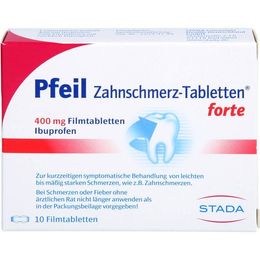 STADA Pfeil Zahnschmerz-Tabletten forte Filmtabletten 10 St