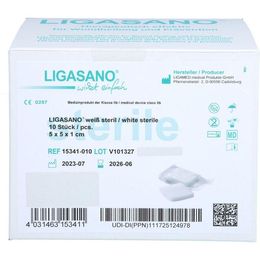 EurimPharm Arzneimittel Ligasano wei&szlig; Verband 1x5x5 cm steril 10 St