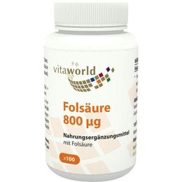 vitaworld Fols&auml;ure 800 &mu;g Tabletten 100 St