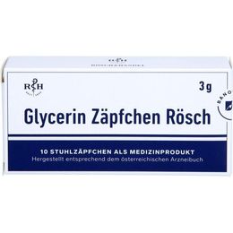 Glycerin Z&auml;pfchen R&ouml;sch 3 g gegen Verstopfung 10 St