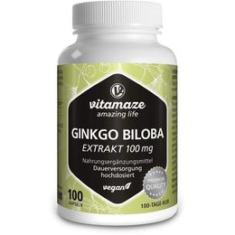 Vitamaze GmbH Ginkgo Biloba 100 mg hochdosiert vegan Kapseln 100 St