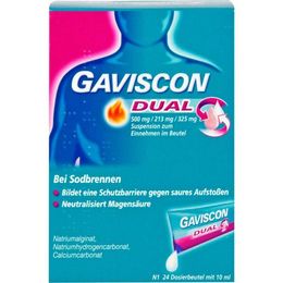 Reckitt Benckiser Deutschland GmbH Gaviscon Dual 500mg/213mg/325mg Susp.z.Einn.Btl. 24X10 ml