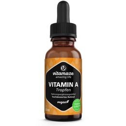 Vitamaze GmbH Vitamin A 500 &mu;g hochdosiert vegan Tropfen 50 ml