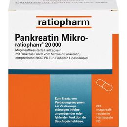 ratiopharm Pankreatin Mikro-ratio.20.000 magensaftr.Hartkaps. 200 St