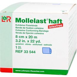Lohmann & Rauscher Mollelast haft Binden latexfrei 8 cmx20 m blau 1 St