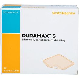 smith&nephew Duramax S 10x10 cm Superabsorber Silikonverband 10 St