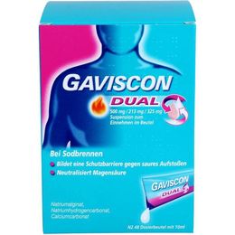 Reckitt Benckiser Deutschland GmbH Gaviscon Dual 500mg/213mg/325mg Susp.z.Einn.Btl. 48X10 ml