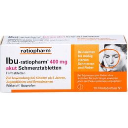 IBU-ratiopharm 400 mg akut Schmerztbl.Filmtabl. 10 St