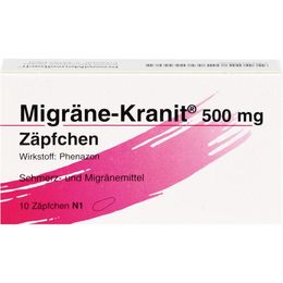 HERMES Arzneimittel Migr&auml;ne Kranit 500 mg Z&auml;pfchen 10 St