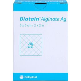 Avitamed Biatain Alginate Ag Kompressen 5x5 cm mit Silber 10 St