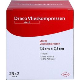 VLIESSTOFF-KOMPRESSEN steril 7,5x7,5 cm 4fach 25X2 St