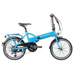 Z&uuml;ndapp E-Bike Z&Uuml;NDAPP "Z101" Gr. 37, blau, Elektrofahrr&auml;der, 37cm, 20 Zoll (50,80cm), Pedelec, Elektrofahrrad f&uuml;r Damen u. Herren