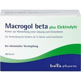 betapharm Macrogol beta plus Elektrolyte Plv.z.H.e.L.z.Einn. 20 St