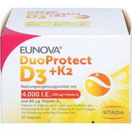 STADA Eunova DuoProtect D3+K2 4000 I.E./80 &mu;g Kapseln 90 St