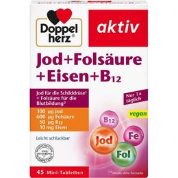 Queisser Doppelherz Jod+Fols&auml;ure+Eisen+B12 Tabletten 45 St