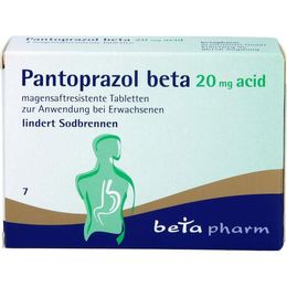 betapharm Pantoprazol beta 20 mg acid magensaftres.Tabletten 7 St