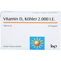 K&ouml;hler Pharma GmbH Vitamin D3 K&ouml;hler 2.000 I.E. Kapseln 20 St