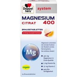 Queisser Doppelherz Magnesium 400 Citrat system Brausetabl. 24 St