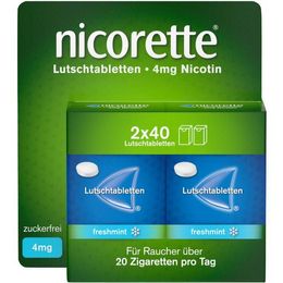 Nicorette freshmint 4 mg Lutschtabletten gepresst 80 St