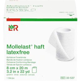 Lohmann & Rauscher Mollelast haft Binden latexfrei 8 cmx20 m wei&szlig; 1 St