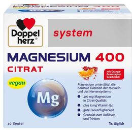 Queisser Doppelherz Magnesium 400 Citrat system Granulat 40 St