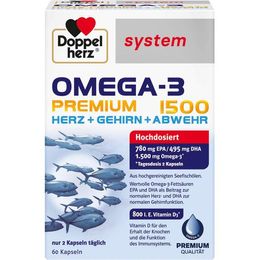 Queisser Doppelherz Omega-3 Premium 1500 system Kapseln 60 St