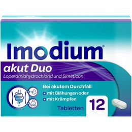 Imodium akut Duo 2 mg/125 mg Tabletten 12 St