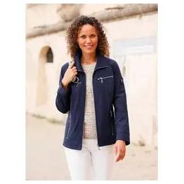 Anorak Casual Looks, Damen, Gr. 36, blau (marine), 94% Polyester, 6% Elasthan, unifarben, Jacken