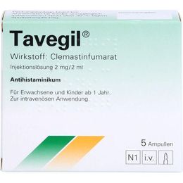 Tavegil Injektionsl&ouml;sung 2 mg/2 ml Ampullen 5X2 ml