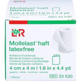 Lohmann & Rauscher Mollelast haft Binden latexfrei 4 cmx4 m wei&szlig; 1 St