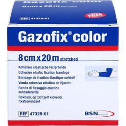 BSN Gazofix color Fixierbinde koh&auml;siv 8 cmx20 m blau 1 St