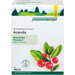 Salus Acerola Saft Schoenenberger Heilpflanzens&auml;fte 3X200 ml