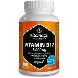 Vitamaze GmbH Vitamin B12 1000 &mu;g hochdosiert vegan Tabletten 180 St