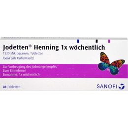 Jodetten Henning 1x w&ouml;chentlich Tabletten 28 St