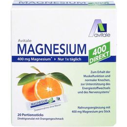 Avitale Magnesium 400 direkt Orange Portionssticks 20X2.1 g